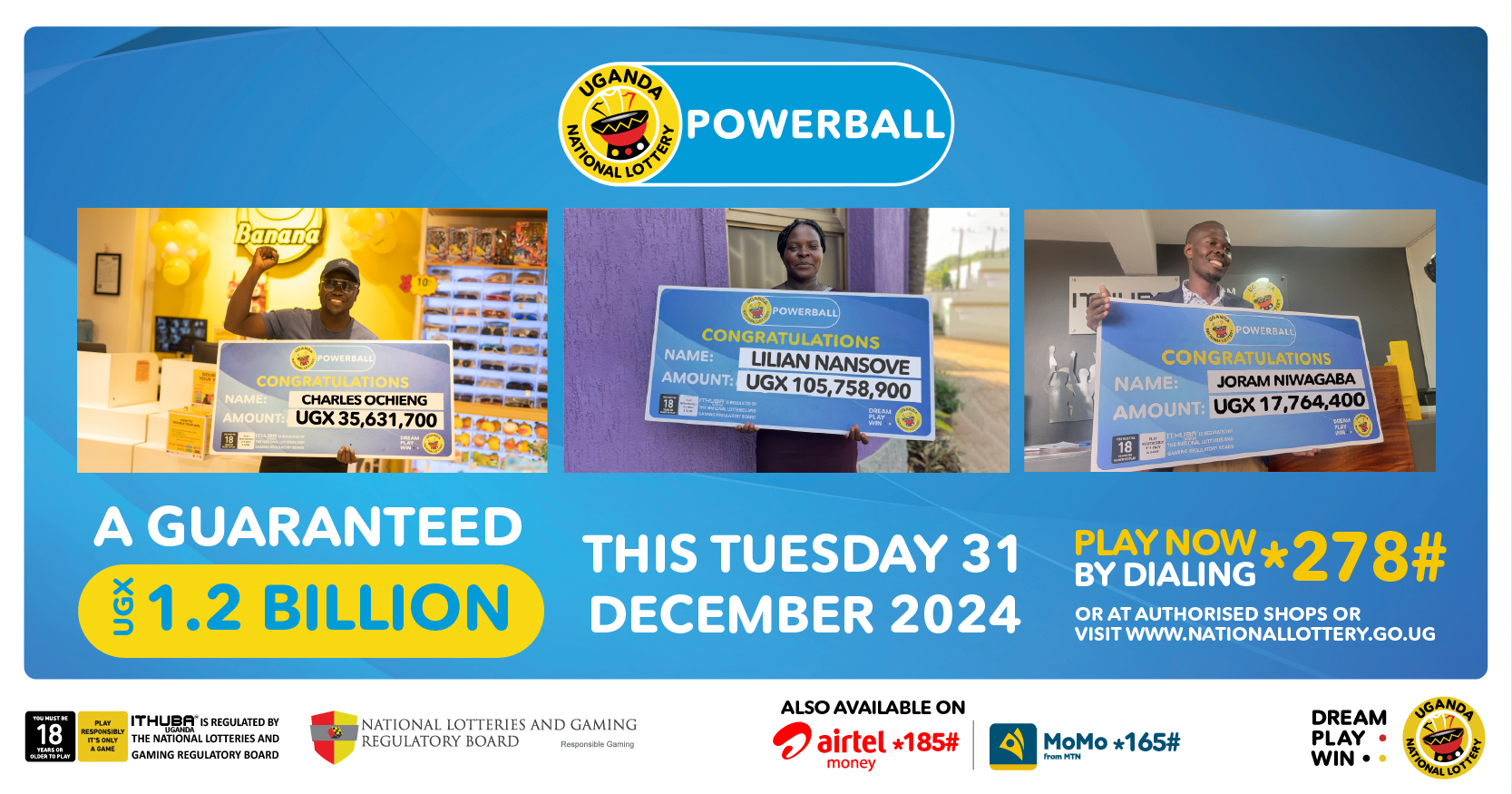 ITHUBA Uganda Announces Life-Changing Sh.100 Million POWERBALL Rolldown ...